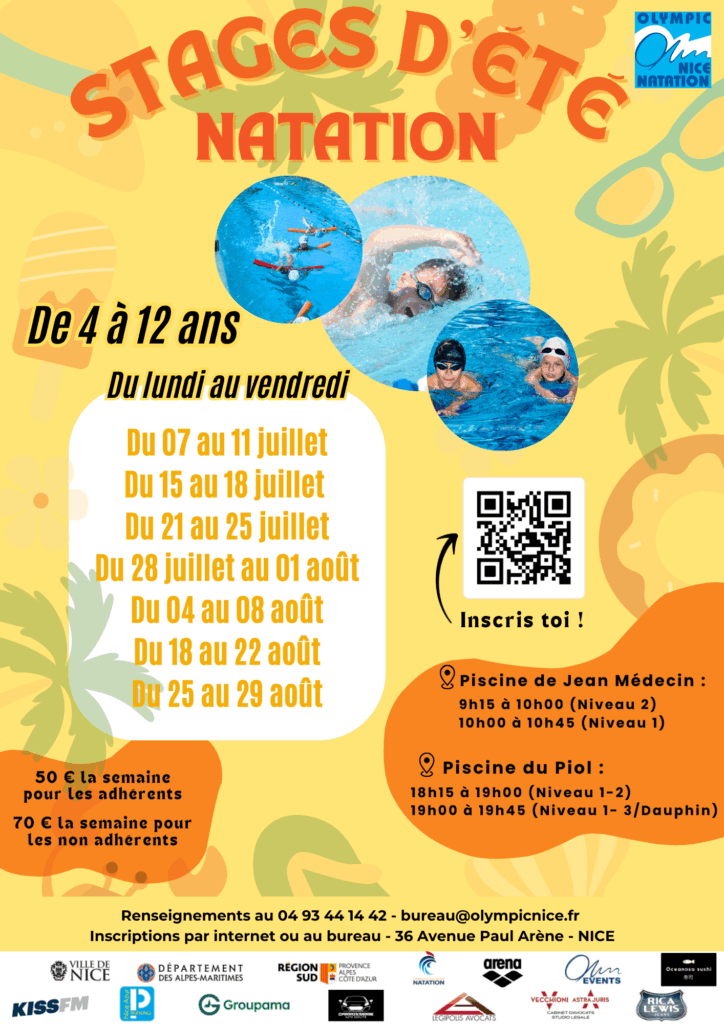 Stages été 2025 – OLYMPIC NICE NATATION
